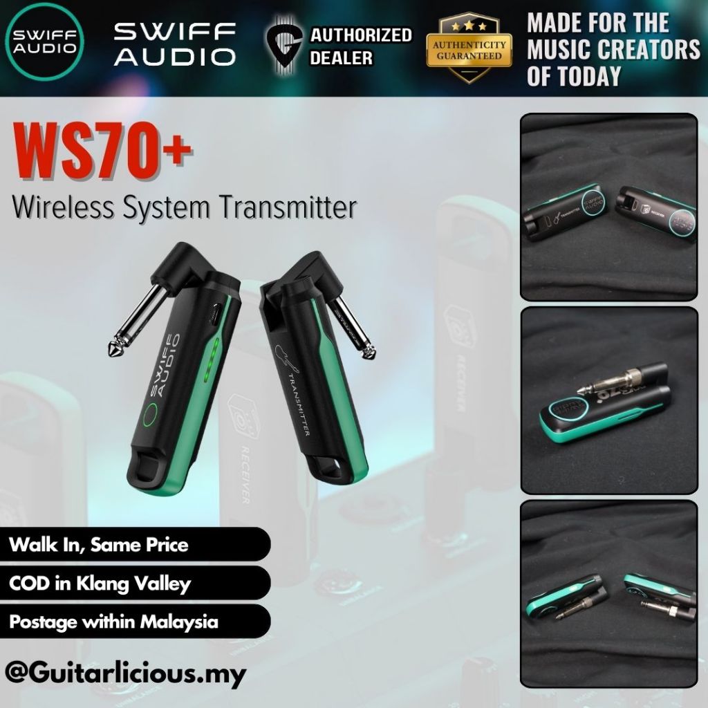 Swiff Audio WS70+ Guitar Digital Wireless System Transmitter ( WS-70+ – GUITARLICIOUS