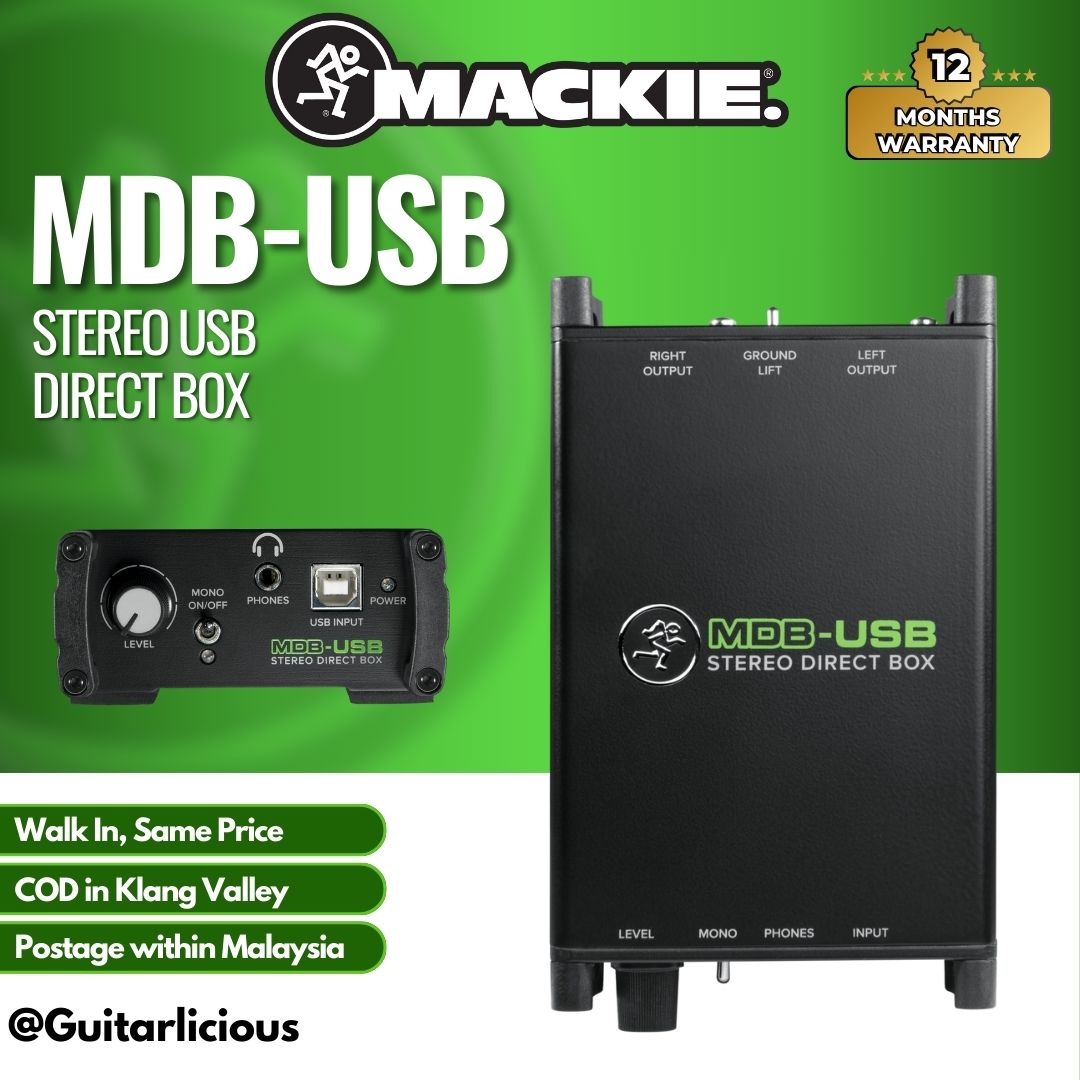 Mackie MDB - USB Stereo USB Direct Box – GUITARLICIOUS