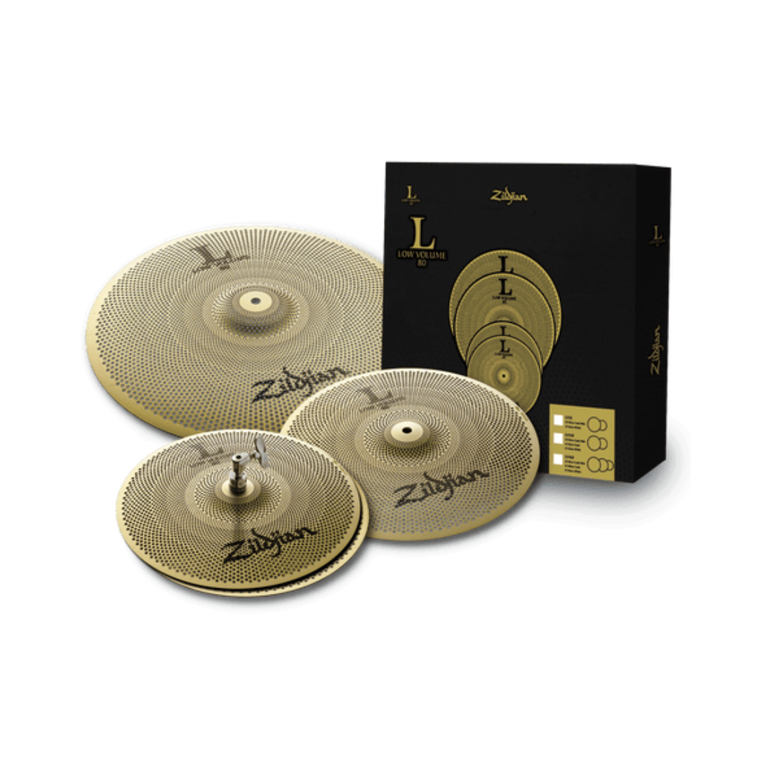Zildjian L80 Low Volume LV468 Box Set - 14inch Hi-hats, 16inchCrash, 1 – GUITARLICIOUS