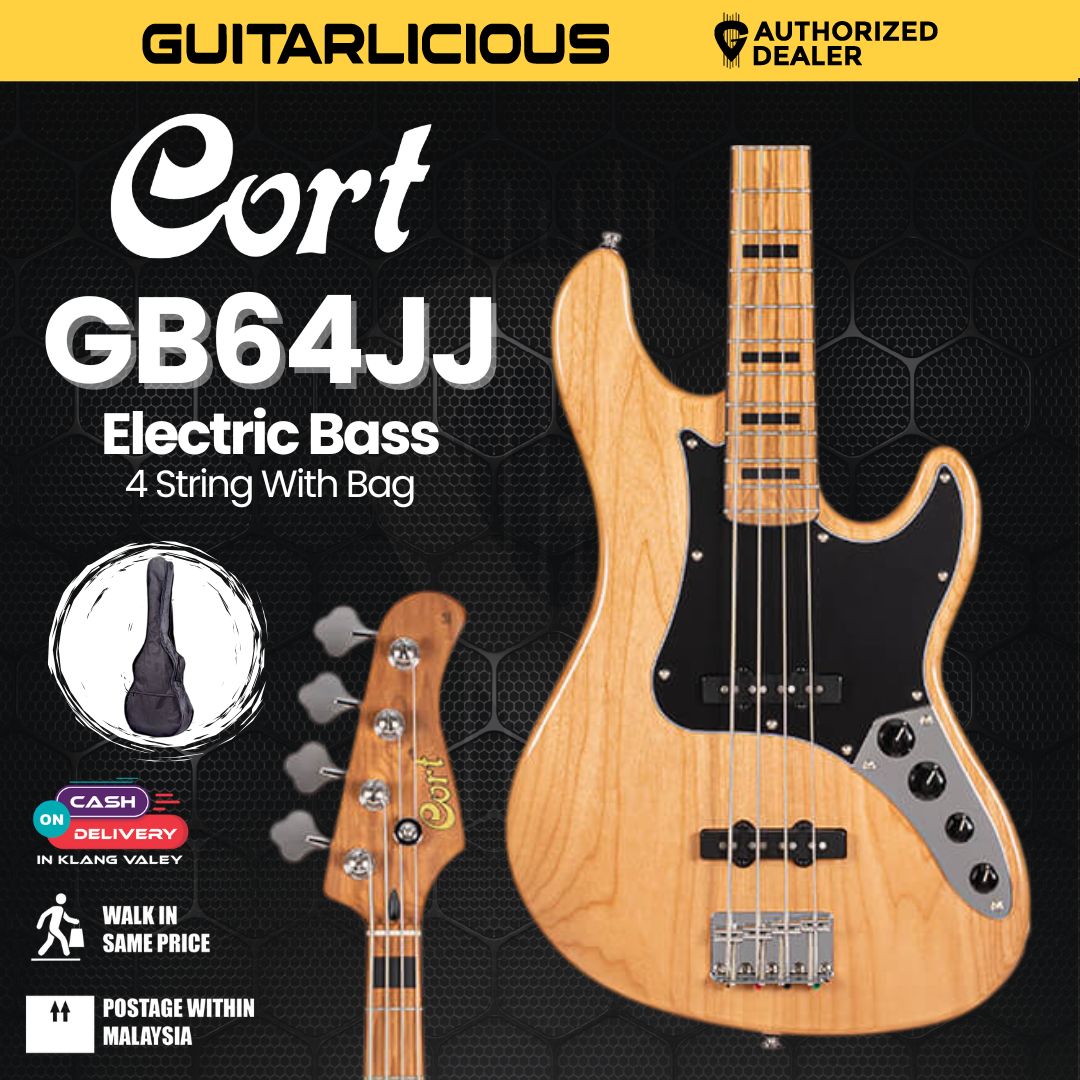 Cort GB64JJ Natural Bass Guitar – GUITARLICIOUS