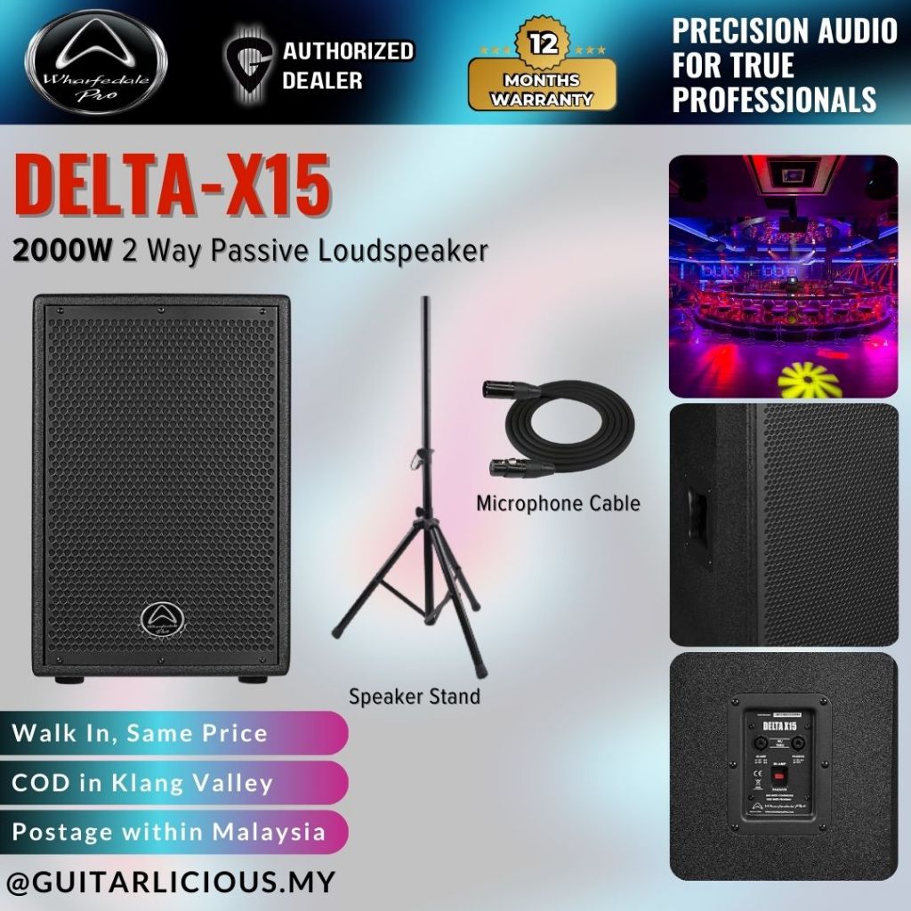 Wharfedale DELTA X15 15" 2000W 2way Passive Loudspeaker With Speaker S ...