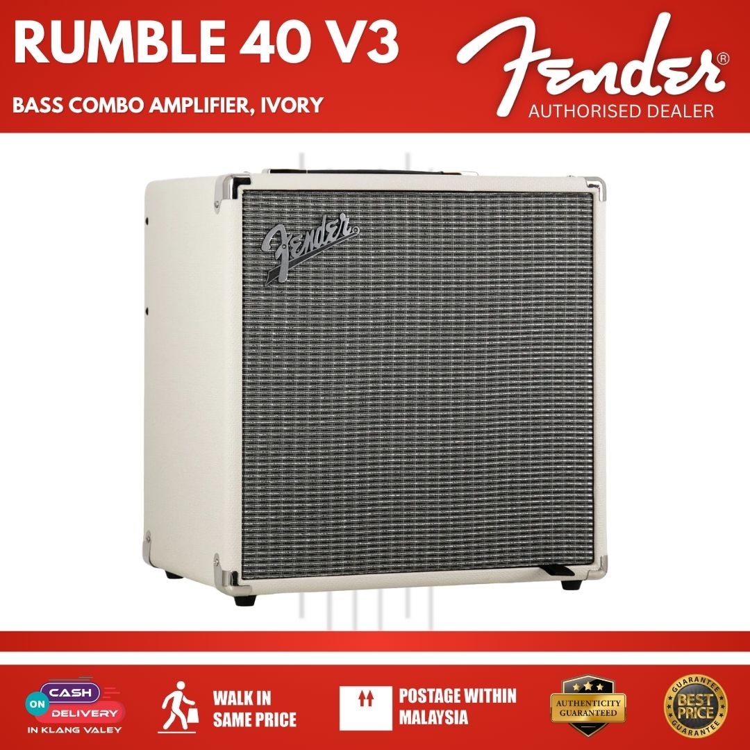 Fender Rumble 40 V3 Bass Combo Amplifier, Ivory – GUITARLICIOUS