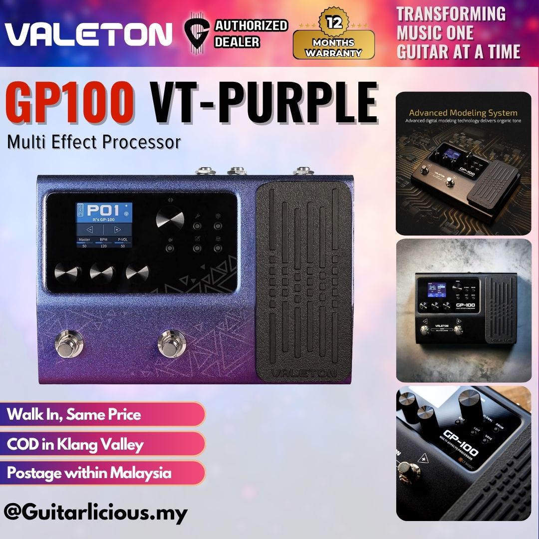 Valeton GP-100 VT Multi-Effects Processor - Purple ( GP-100/GP100 ...