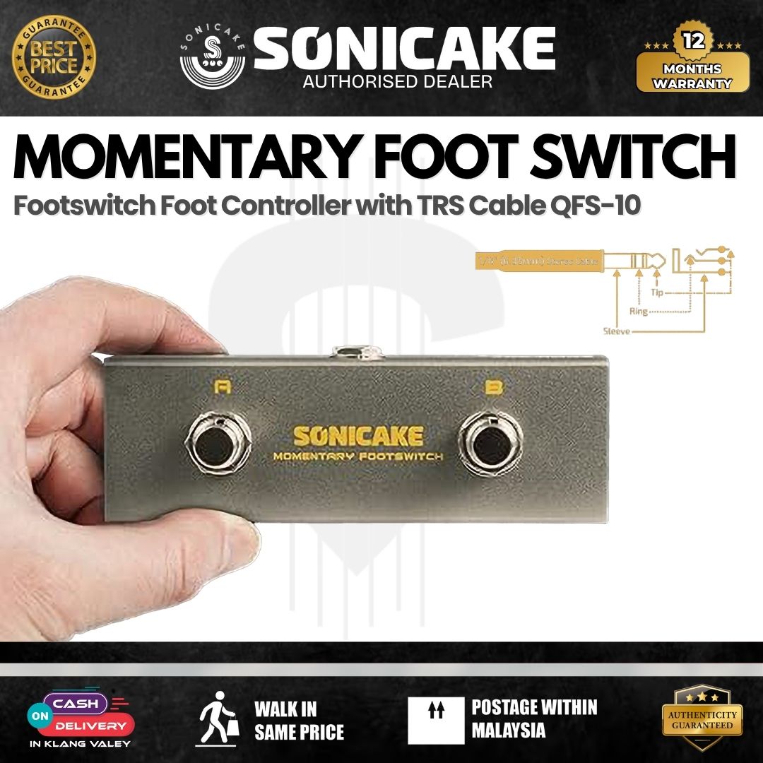SONICAKE Momentary FootSwitch A/B Dual Way Footswitch Foot Controller ...