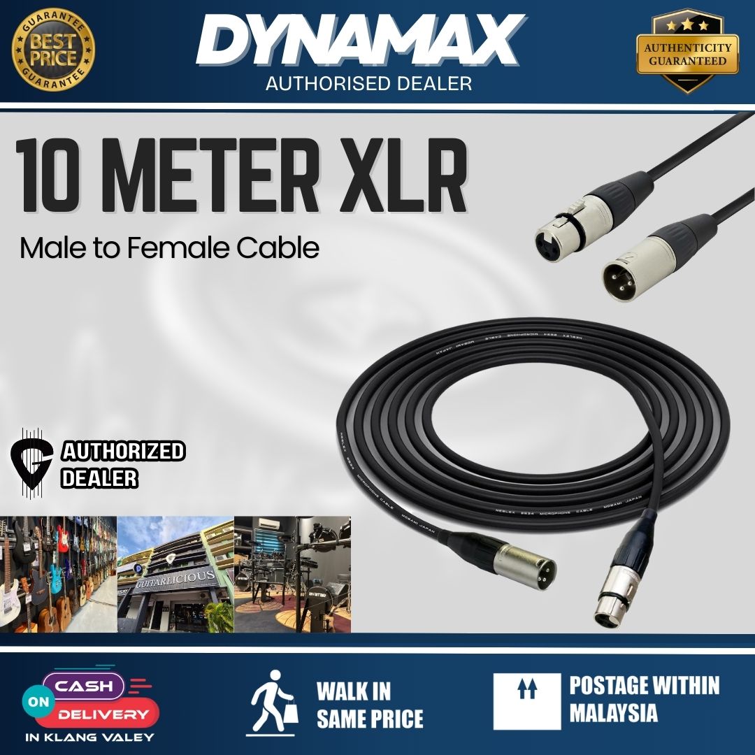 Dynamax 10meter XLR Male to Female Cable ( FZMCDX-FMX/10/ FMX/10 ...