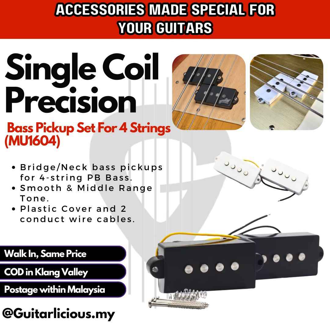 Single Coil Precision Bass Pickup Set For 4 Strings Bass - MU1604 ...