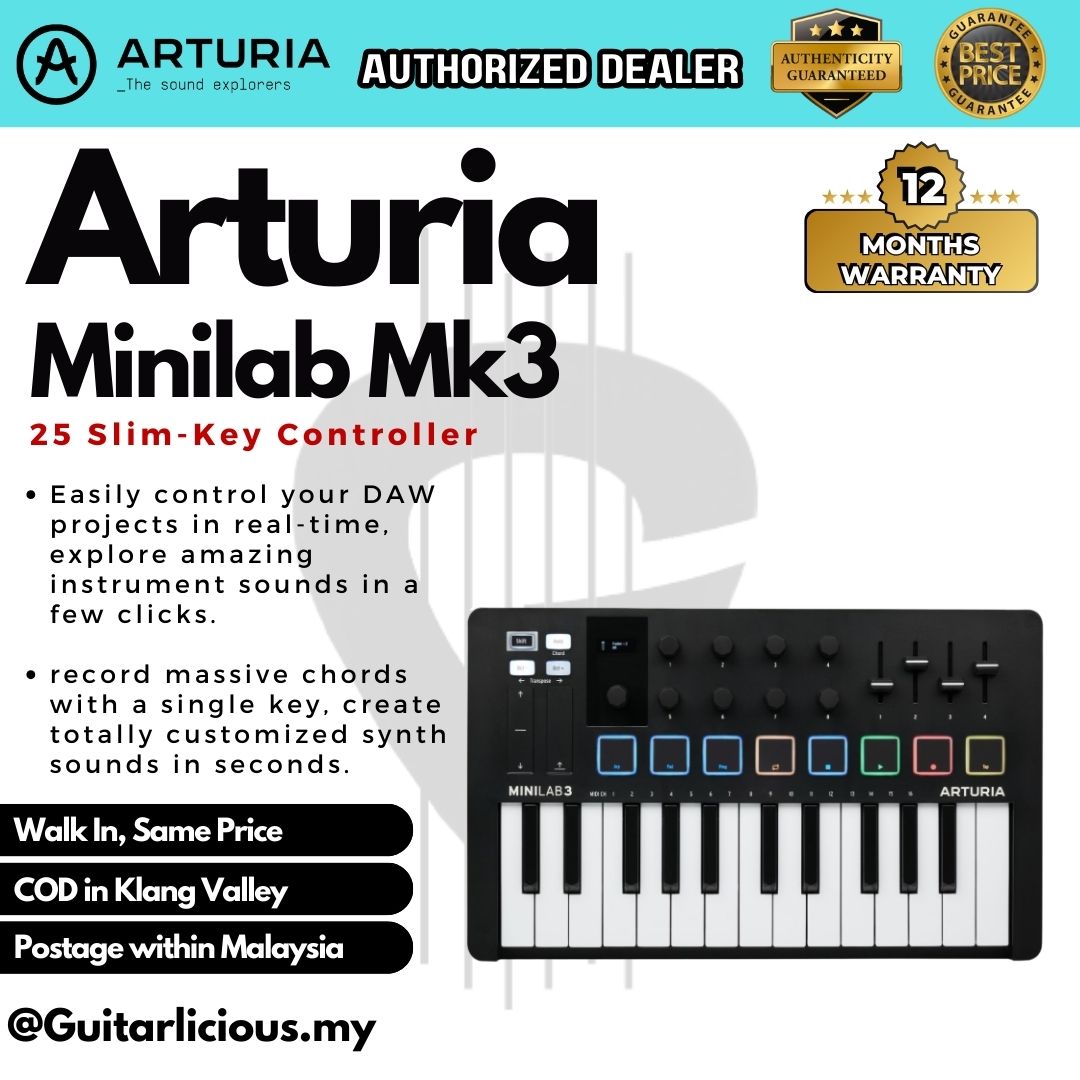 Arturia Minilab Mk3 25 Slim-Key Controller - Black – GUITARLICIOUS