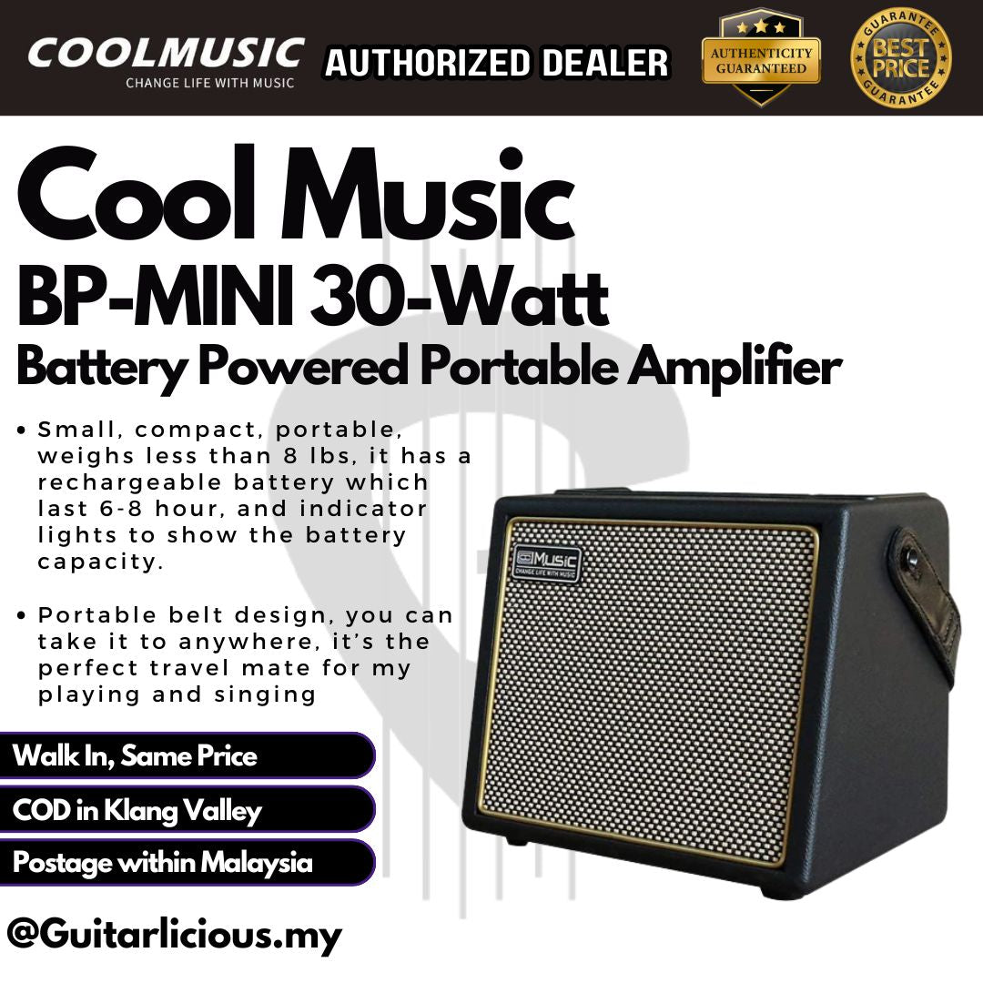 Cool Music BP-MINI 30-Watt Battery Powered Portable Amplifier - Black ...