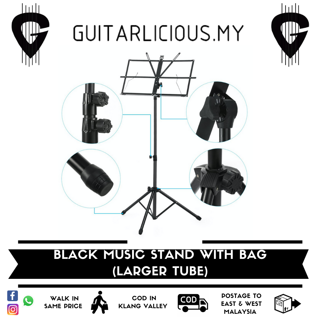 Standard Foldable Music Stand with Bag, Larger Tube (HY203) – GUITARLICIOUS