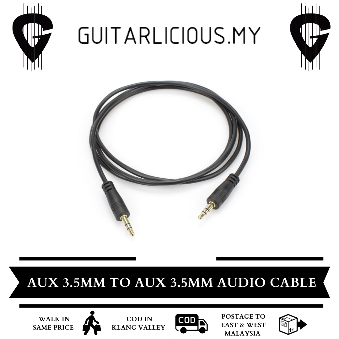 Aux 3.5mm to Aux 3.5mm Cable Audio – GUITARLICIOUS