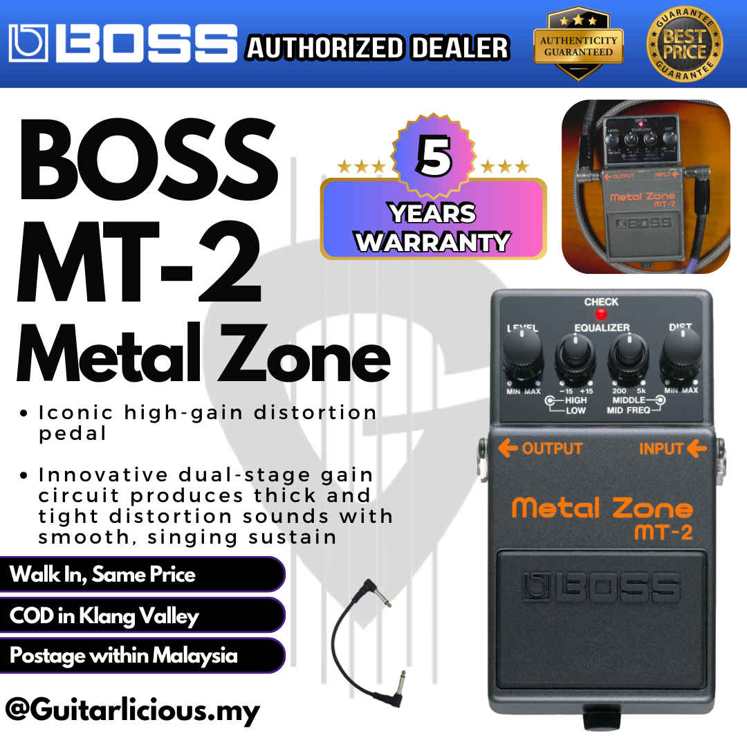 BOSS Metal Zone (MT-2 / MT2 / MT 2) Guitar Pedal Effect – GUITARLICIOUS