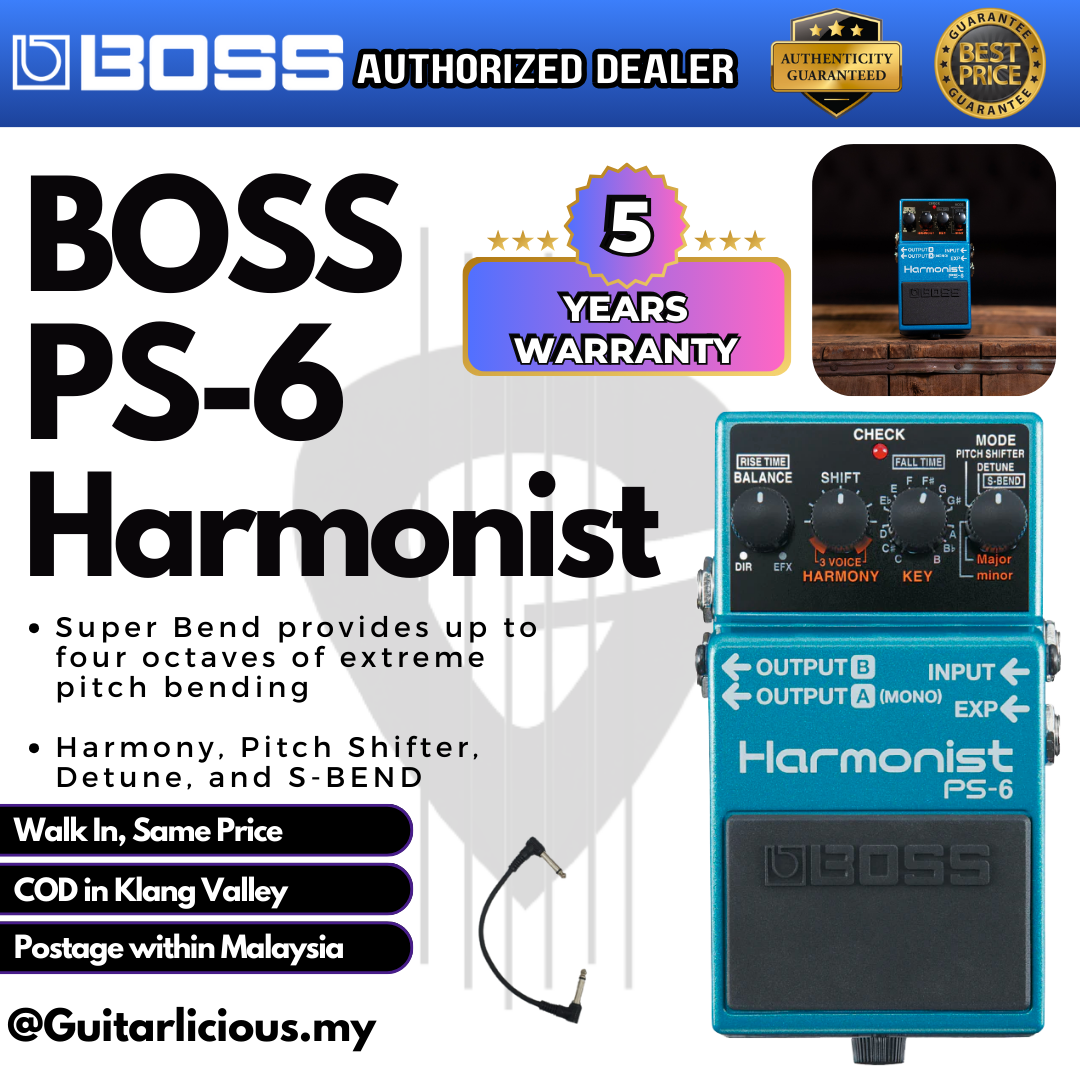 BOSS Harmonist ( PS-6 / PS 6 / PS6 ) Guitar Effects Pedal – GUITARLICIOUS