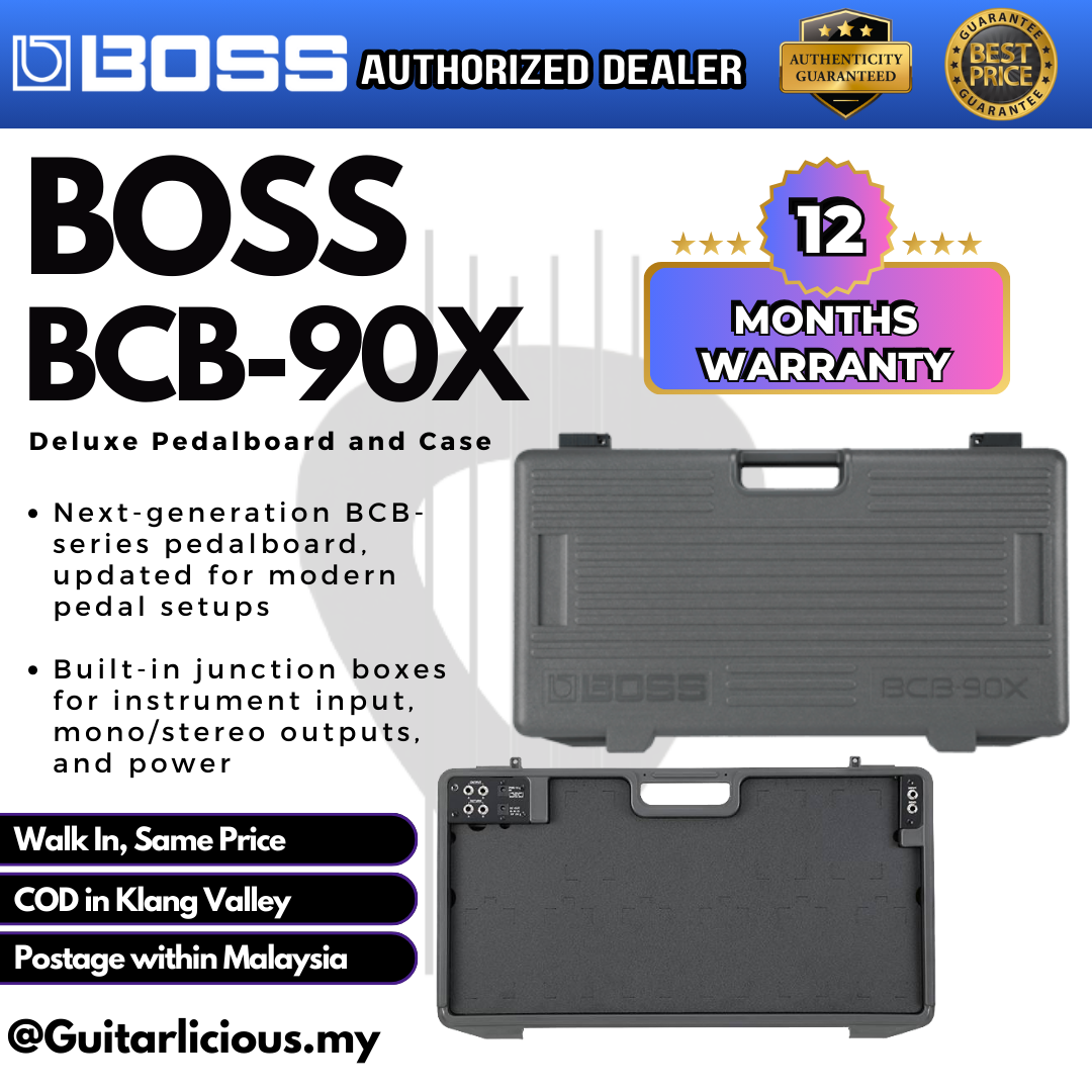Boss BCB-90X Deluxe Pedalboard and Case with power adaptor , 10 pin pa ...
