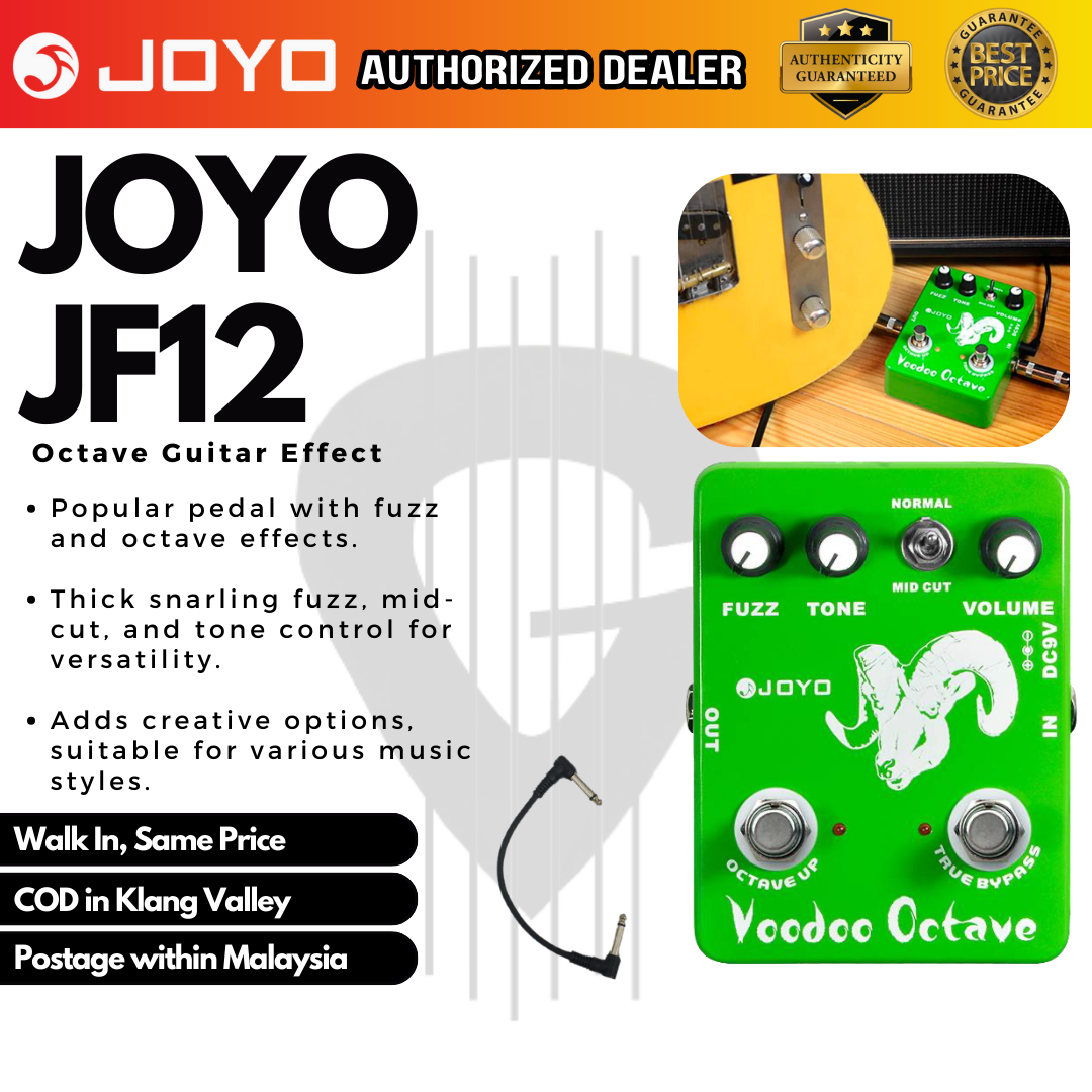 Joyo JF-12 Voodoo Octave Germanium Fuzz 60's Rock Electric Guitar Effe ...
