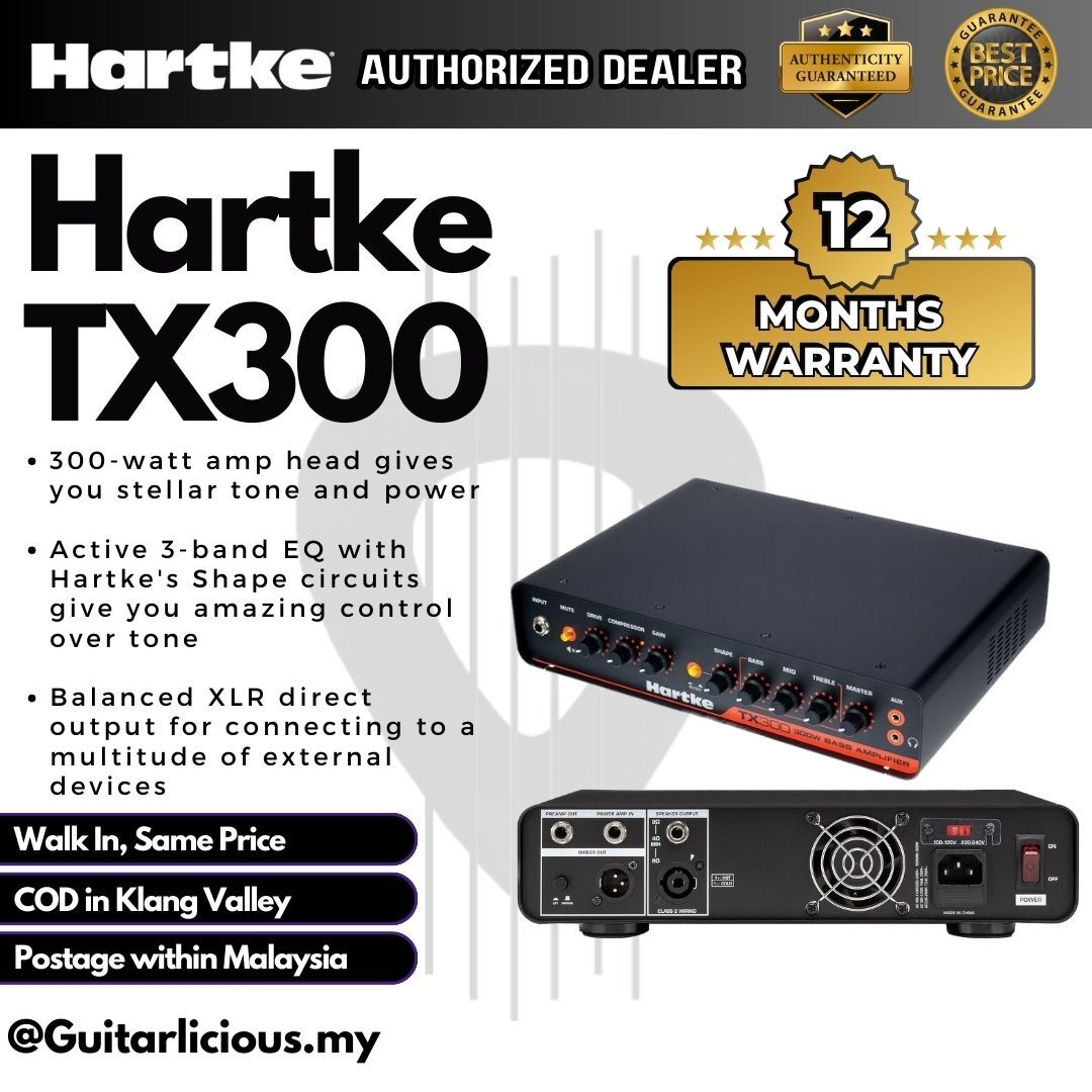 HARTKE 300W Bass Amplifier Head (TX300 / TX-300) – GUITARLICIOUS