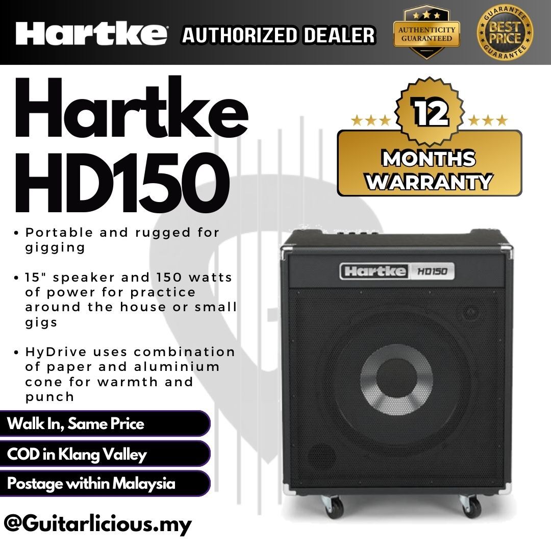 HARTKE 150Watt Bass Combo Amplifier ( HD150 / HD-150 ) – GUITARLICIOUS