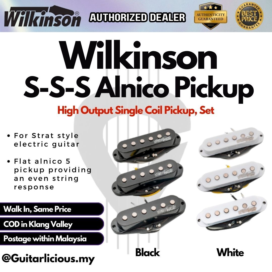 Wilkinson High Output Alnico SSS Single Coil Strat 5 Magnet Electric G ...