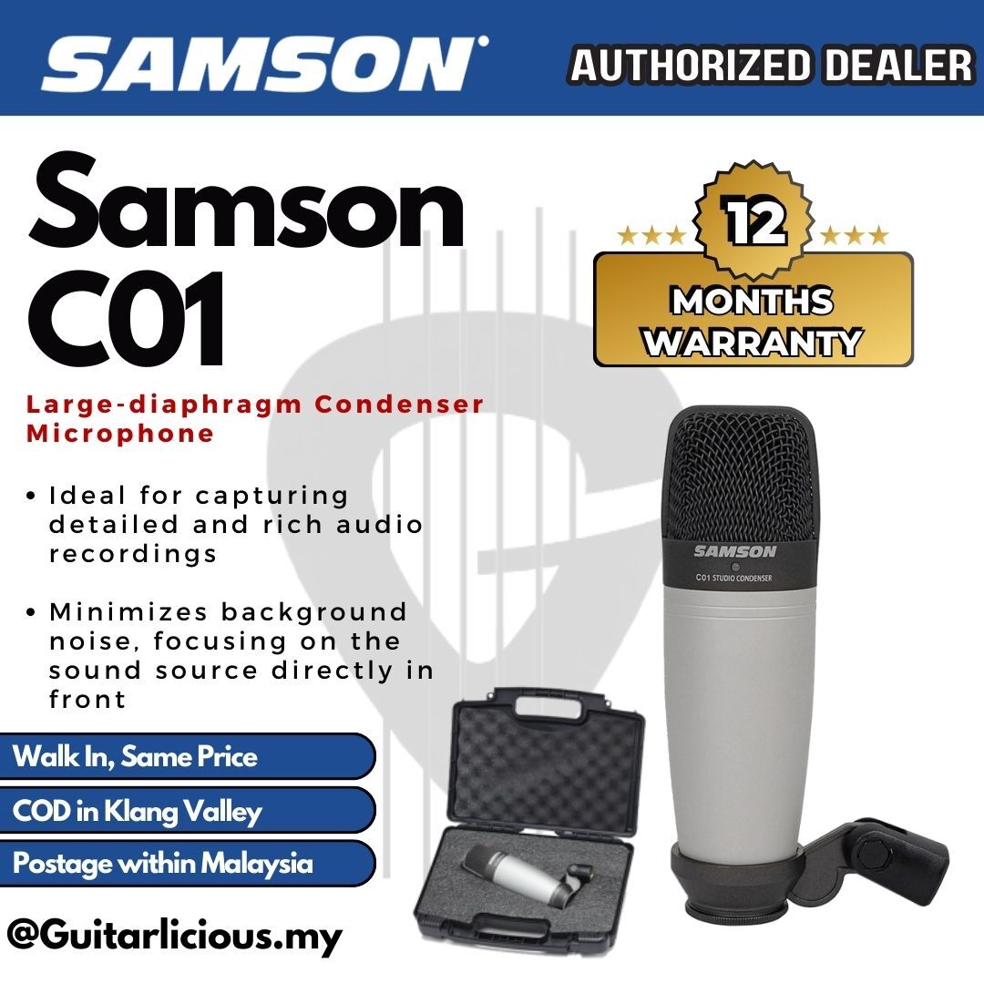 Samson C01 Large-diaphragm Condenser Microphone (C-01 / C 01 ...