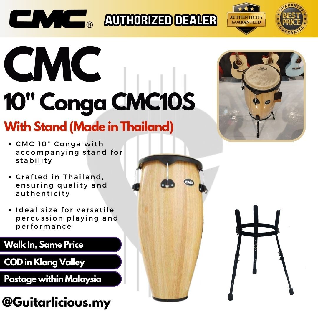 CMC 10 inch Conga with Stand - CMC10S (Made in Thailand) – GUITARLICIOUS