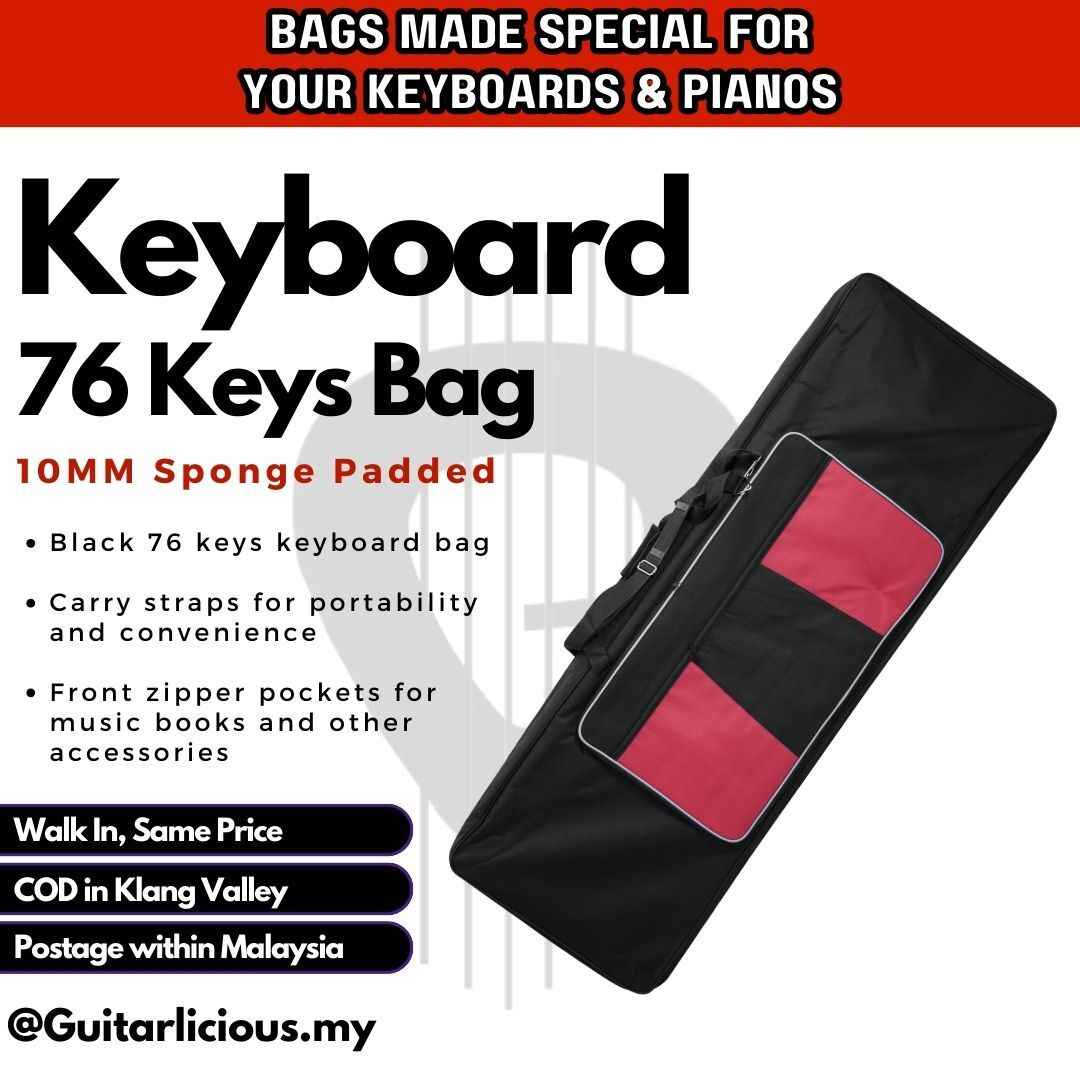 76 Keys Padded Keyboard Bag (10mm Padded) – 610-76 – GUITARLICIOUS