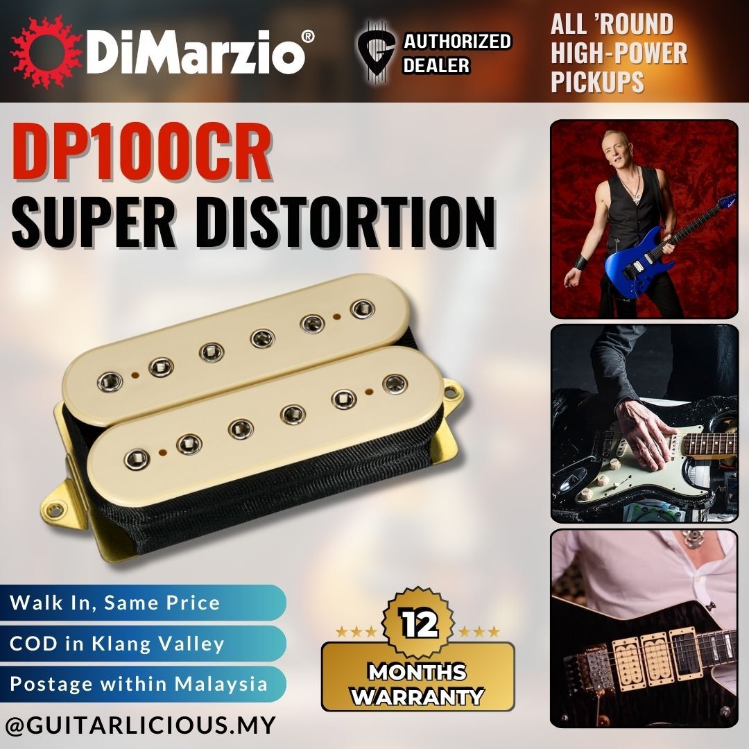 DiMarzio DP100CR Super Distortion Humbucker Pickup - Cream – GUITARLICIOUS