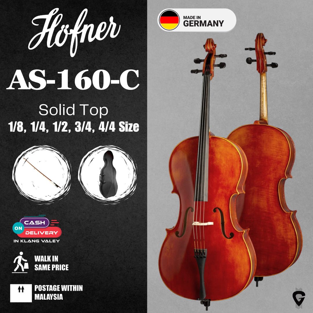 Hofner AS160C 1/4 Size Cello with Case – GUITARLICIOUS