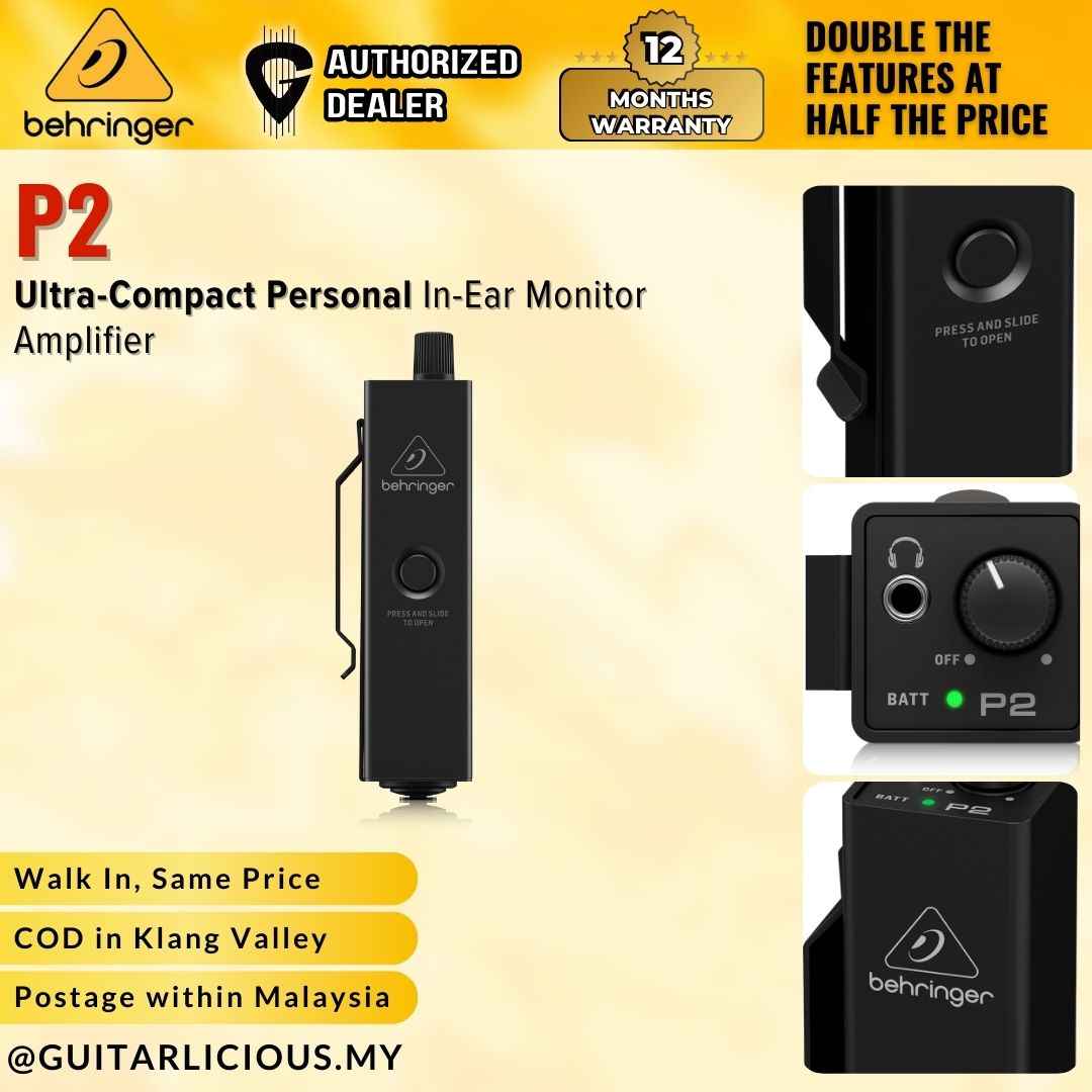 Behringer P2 Ultra-Compact Personal In-Ear Monitor Amplifier ...