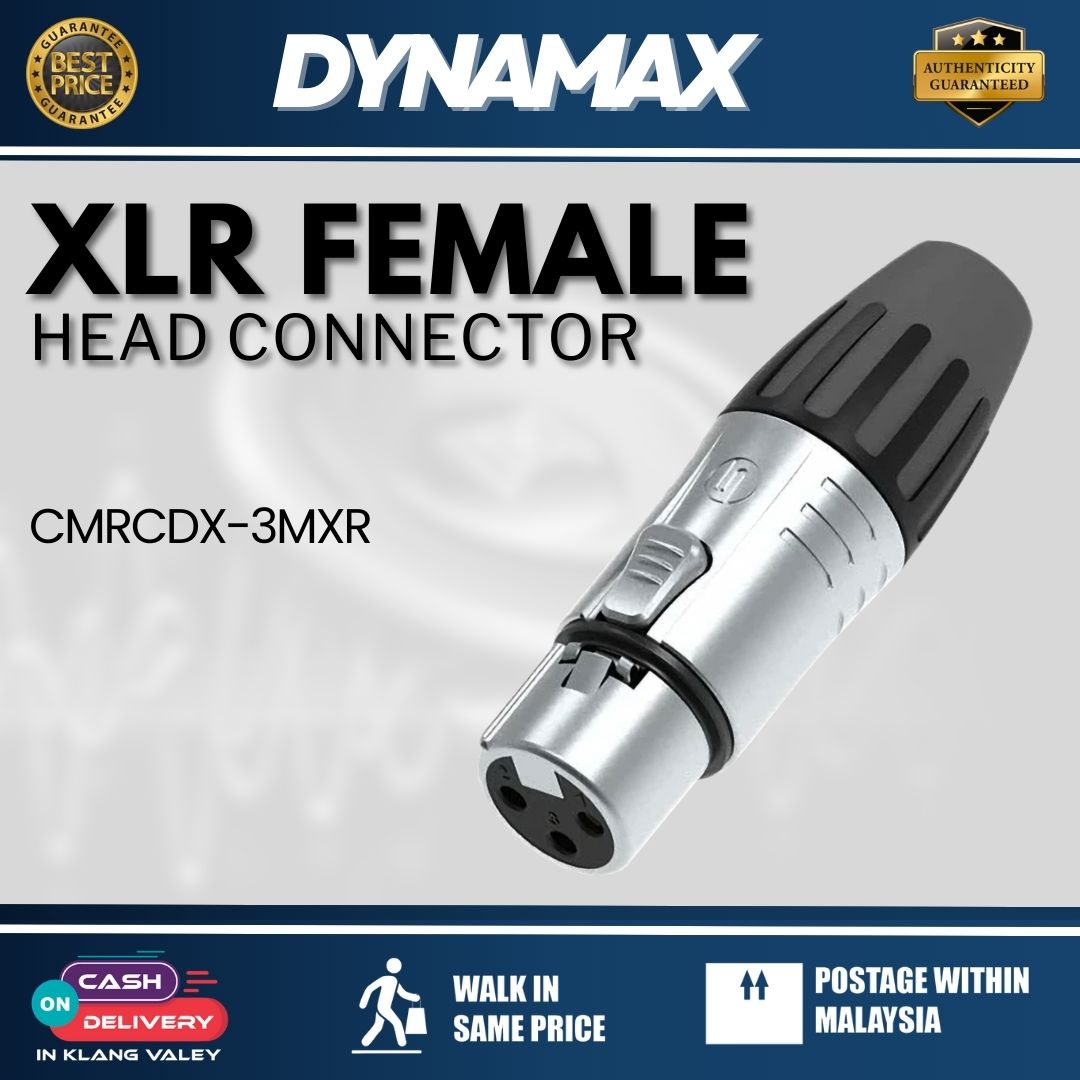 Dynamax XLR Female Head Connector - CMRCDX-3FXR – GUITARLICIOUS