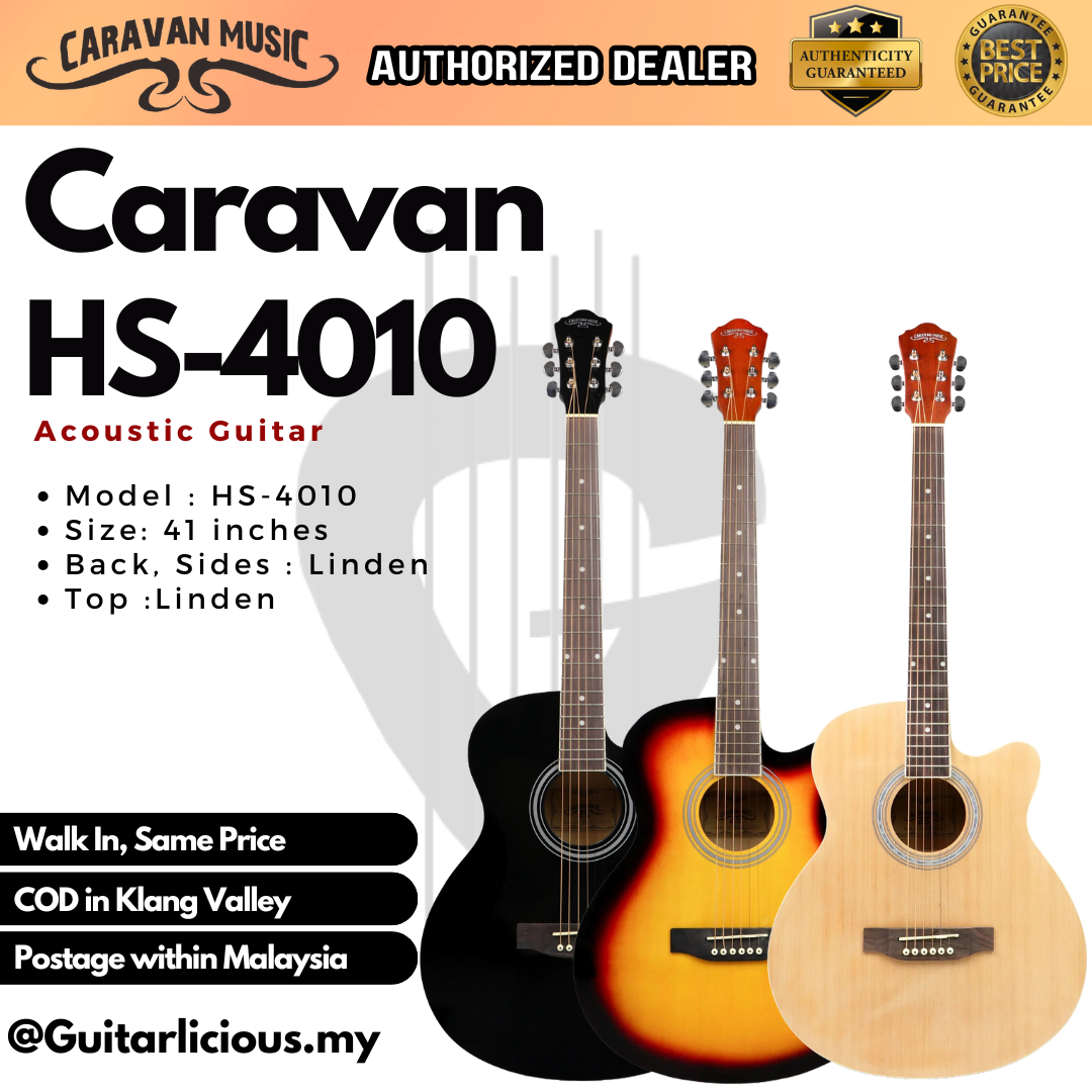Caravan HS-4010 40" Acoustic Guitar - ( HS-4010 / HS 4010 ) – GUITARLICIOUS