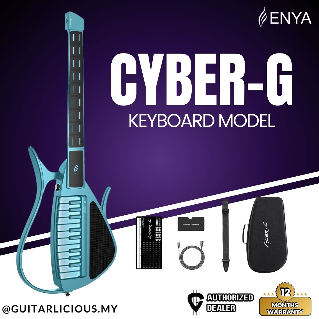 ENYA Cyber-G (Keyboard Model) Stringless Smart Electric Guitar - Blue ...