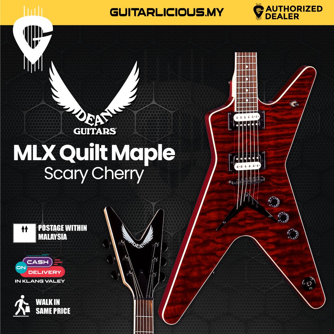 Dean MLX Quilt Maple Electric Guitar – Scary Cherry – GUITARLICIOUS