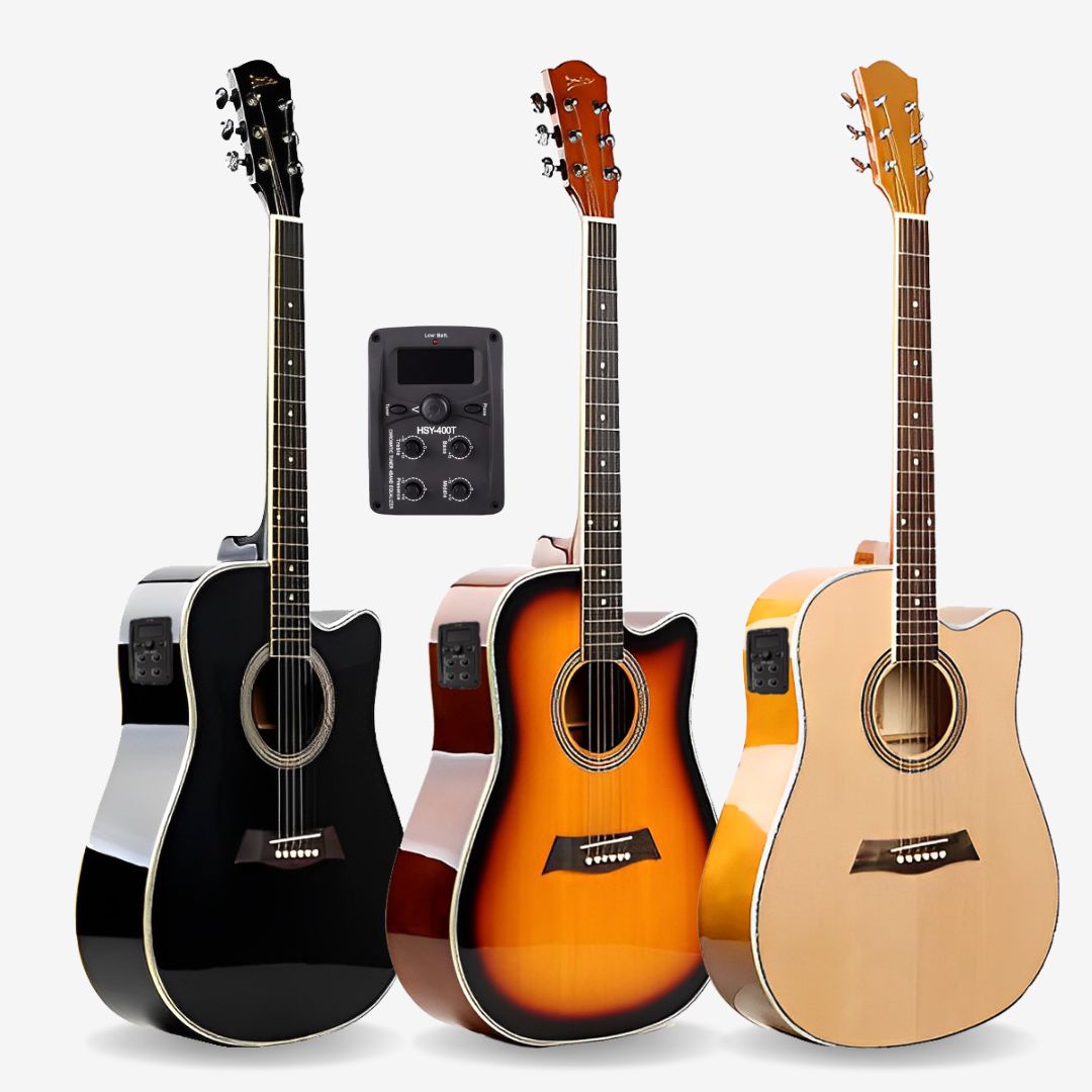 Deviser 41 inch Semi Acoustic Guitar with 4 band EQ / Pick Up (L-806 ...