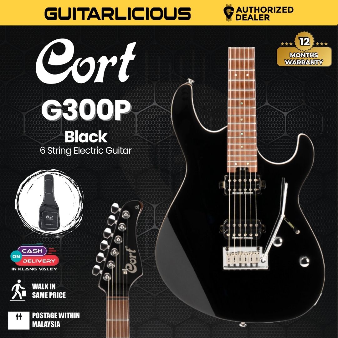 Cort G300 Pro Black Electric Guitar with Bag – GUITARLICIOUS