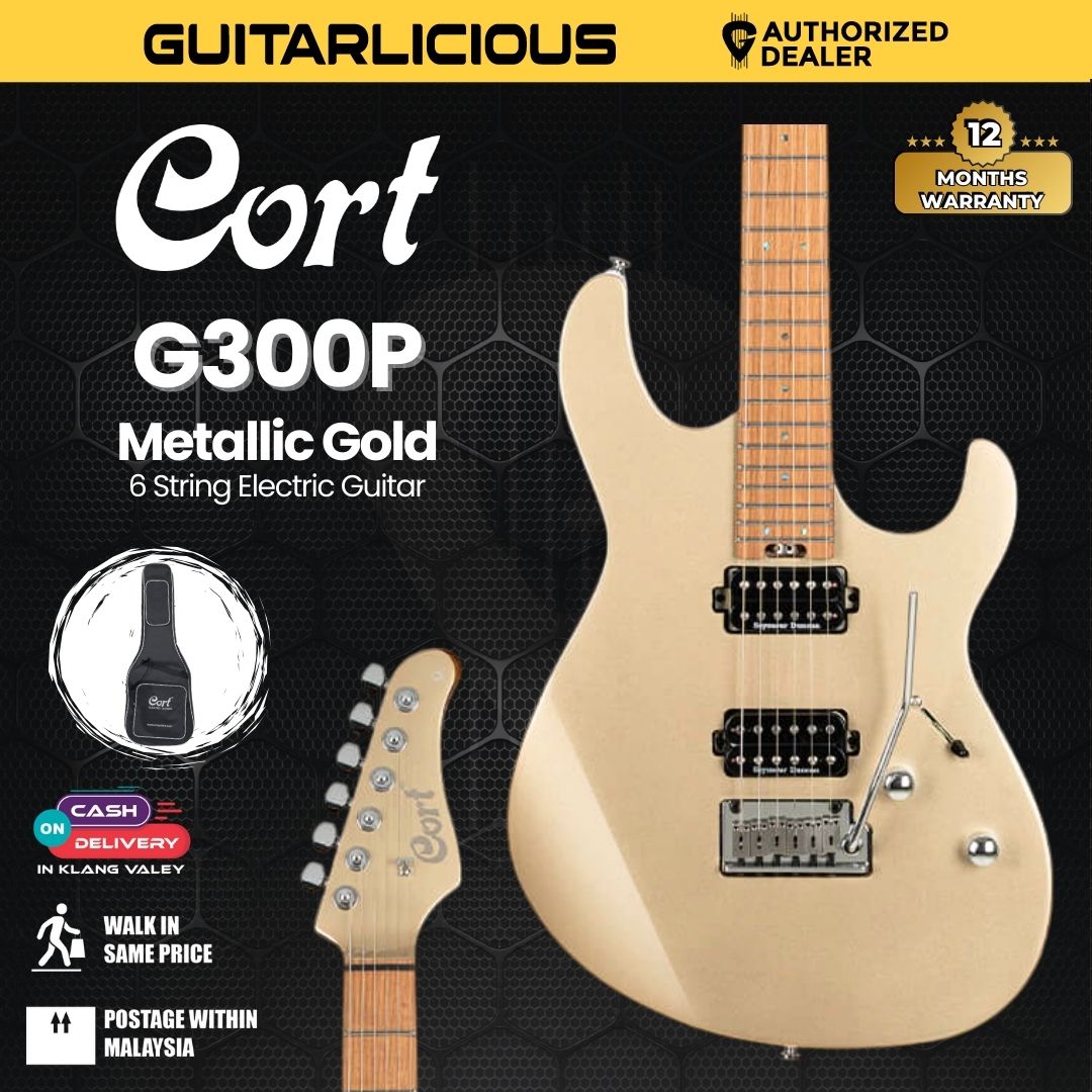 Cort G300 Pro Electric Guitar with Bag - Metallic Gold – GUITARLICIOUS