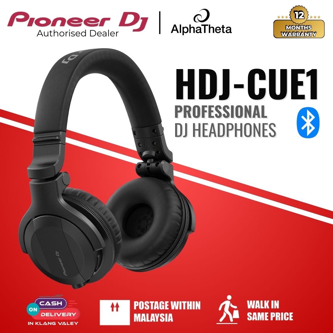 Pioneer DJ HDJ-CUE1 BT DJ Headphones with Bluetooth – GUITARLICIOUS