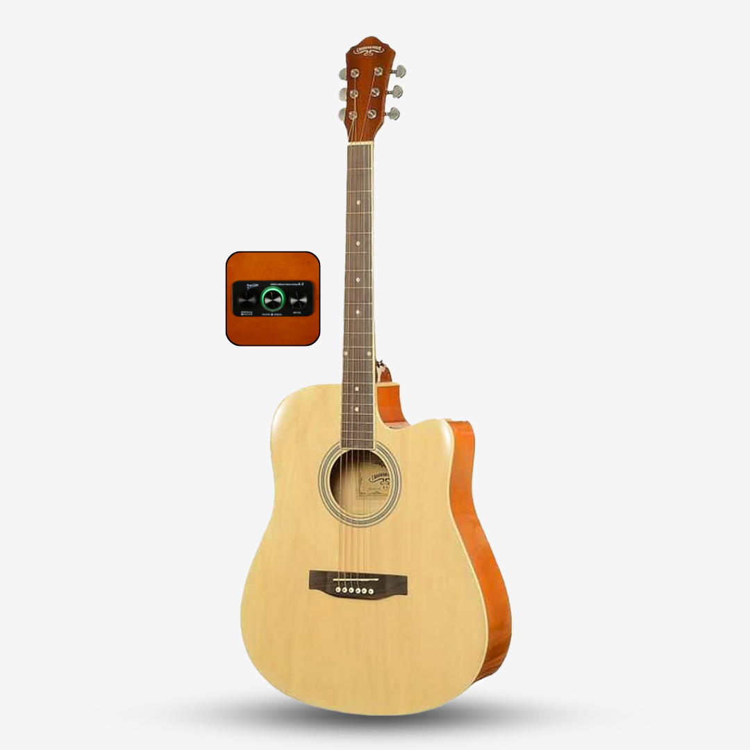Caravan 41" Acoustic Guitar Cutaway w/ A3 Transacoustic Pickups, w/ Bu ...