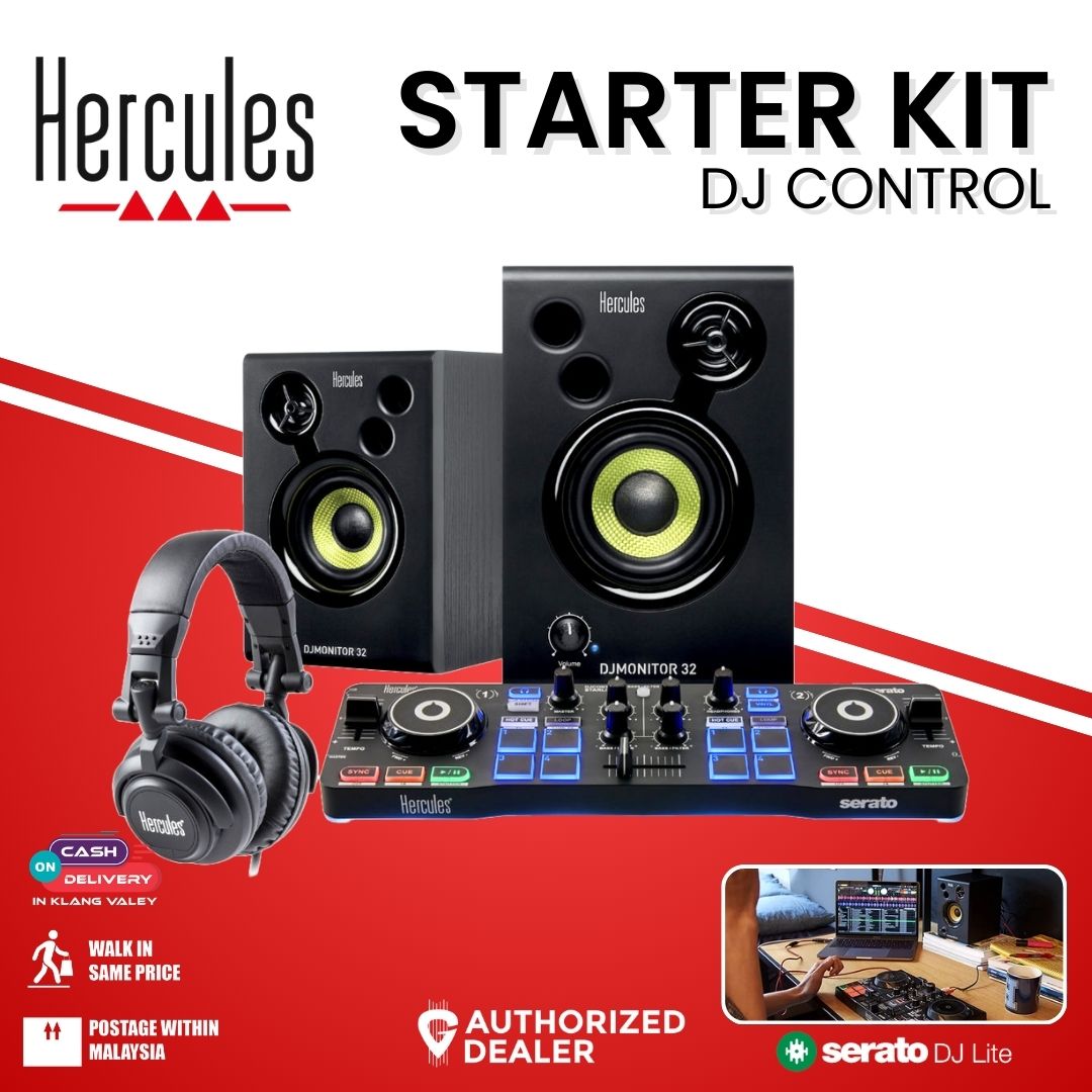 Hercules DJ Control Starter Kit Beginners w Starlight Controller ...