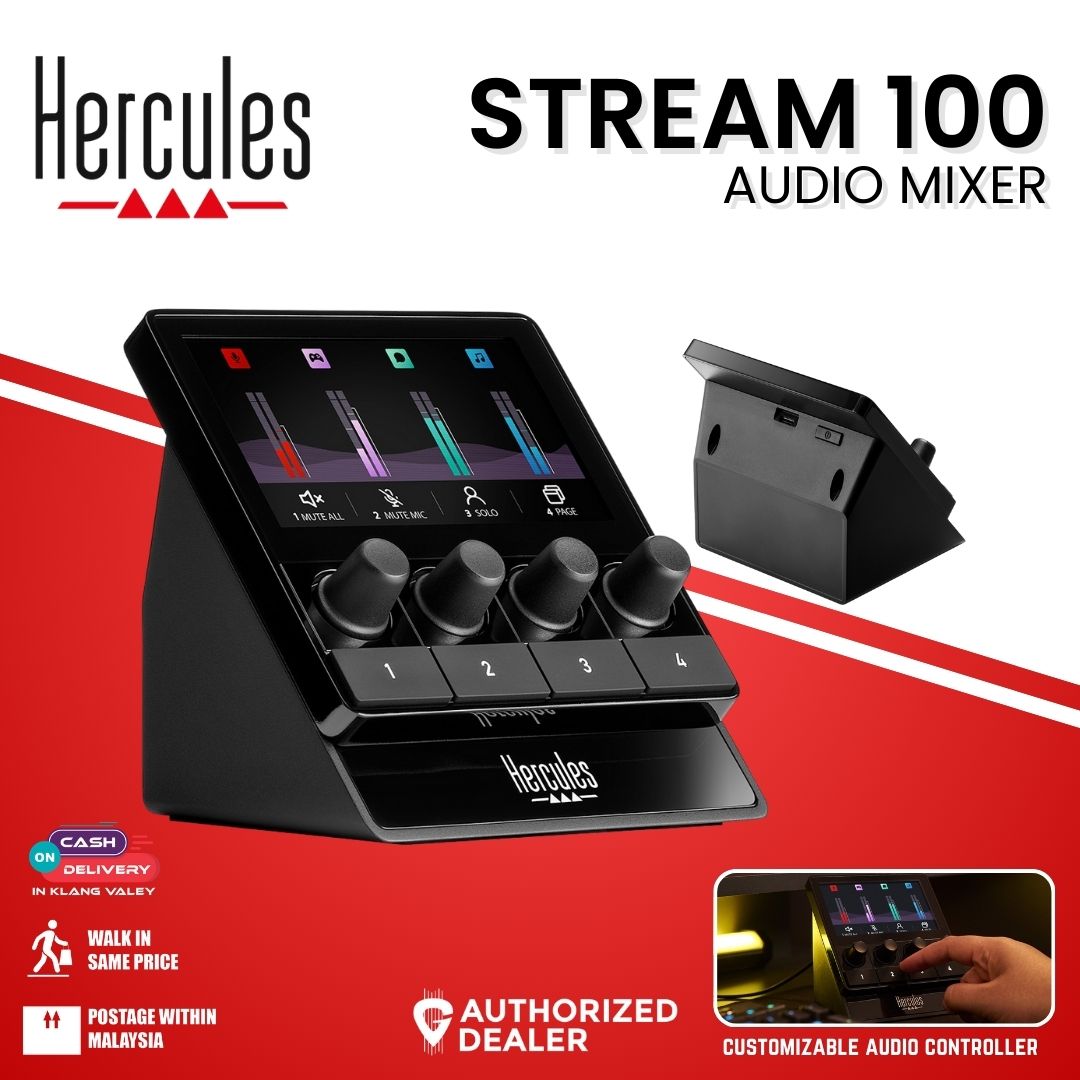 Hercules Stream 100, Audio Mixer for Content Creators, Streaming, Gami ...