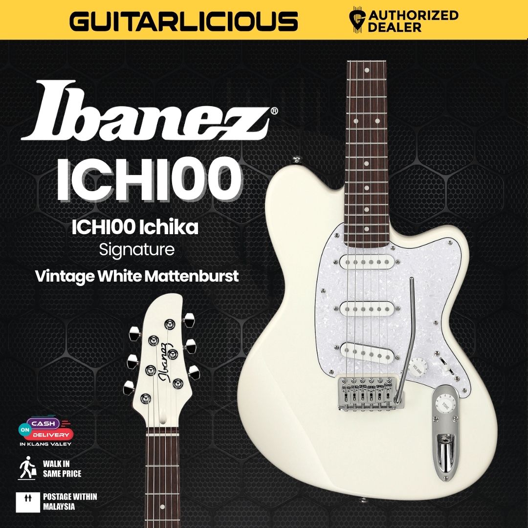 Ibanez ICHI00 Ichika Signature Electric Guitar - Vintage White | Unique ...