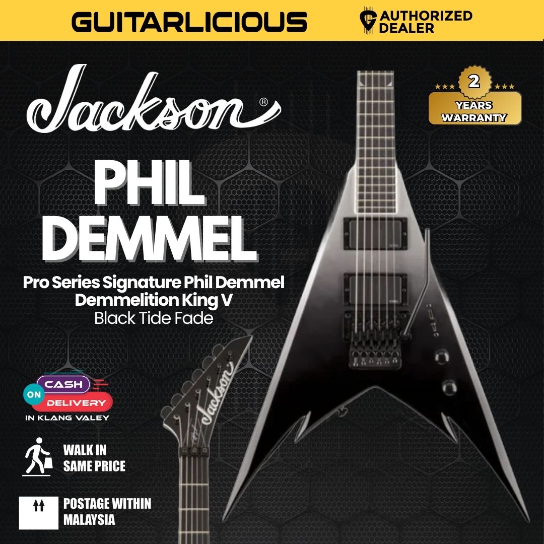 Jackson Pro Phil Demmel Signature Demmelition, Black Tide Fade ...