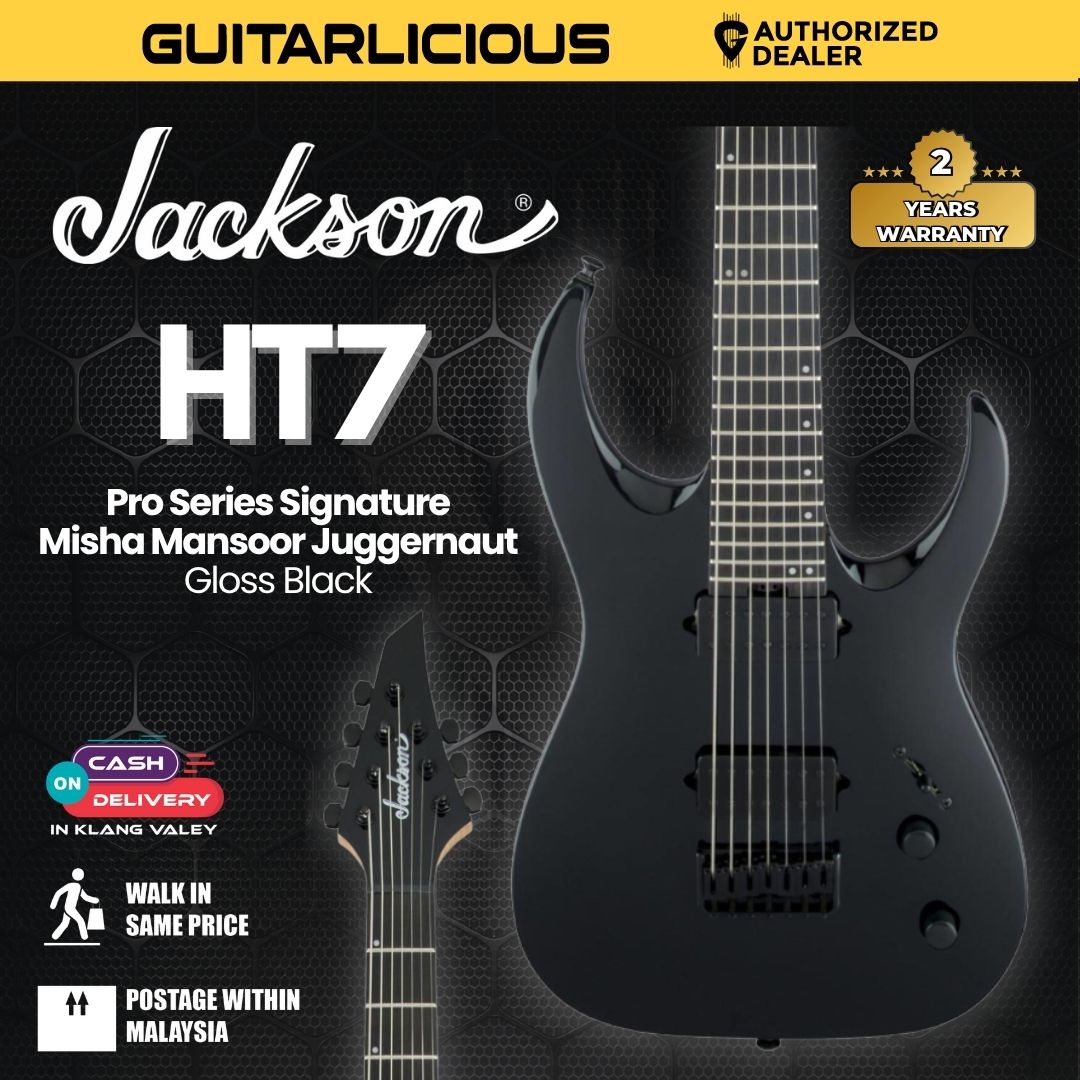 Jackson Pro Series Misha Mansoor Juggernaut HT7 Electric Guitar, Ebony ...
