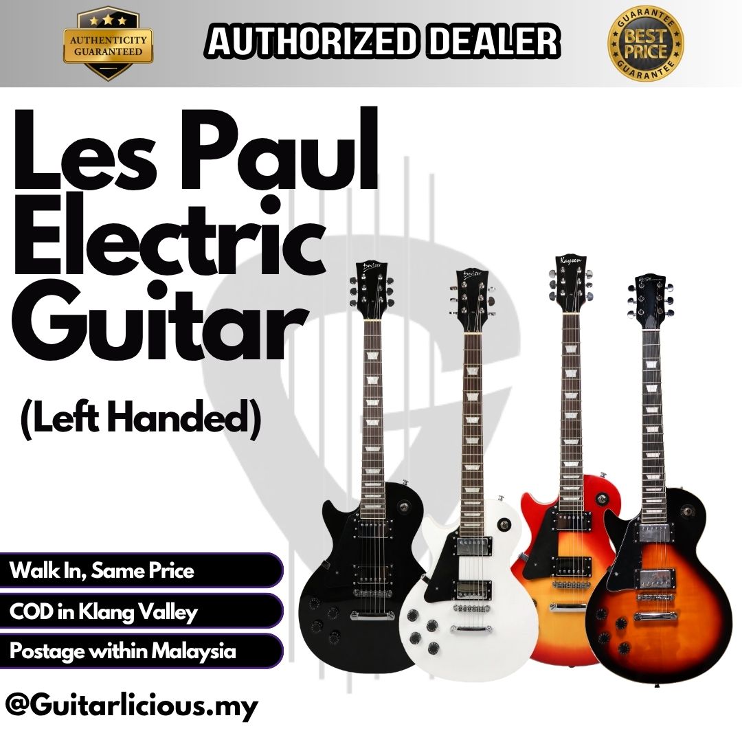 LAMBDA Series Les Paul Style LEFT Handed Electric Guitar w/ Double Clo ...