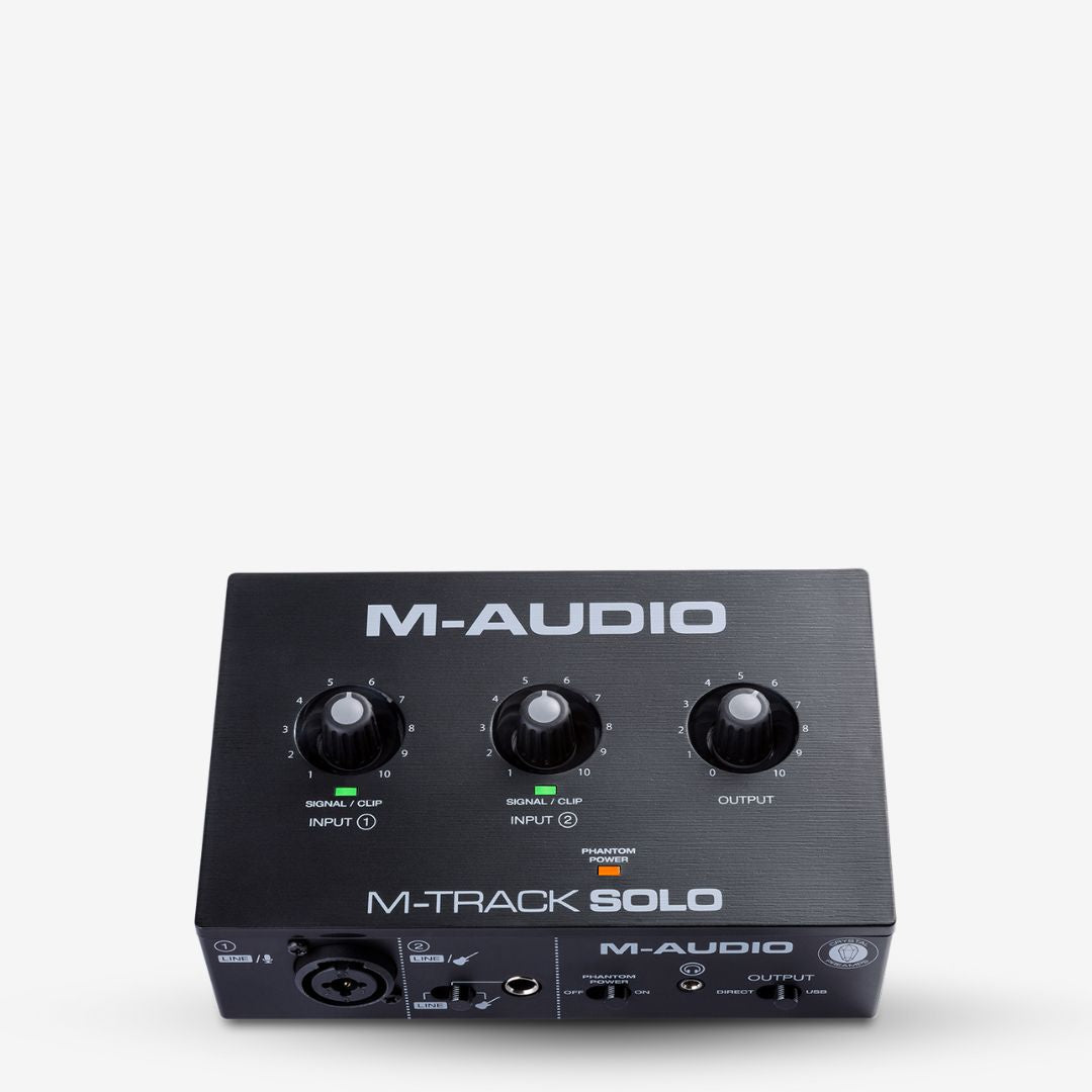 M-Audio M-Track Solo 2-in 2-out USB Audio Interface with 01 Mic Preamp ...