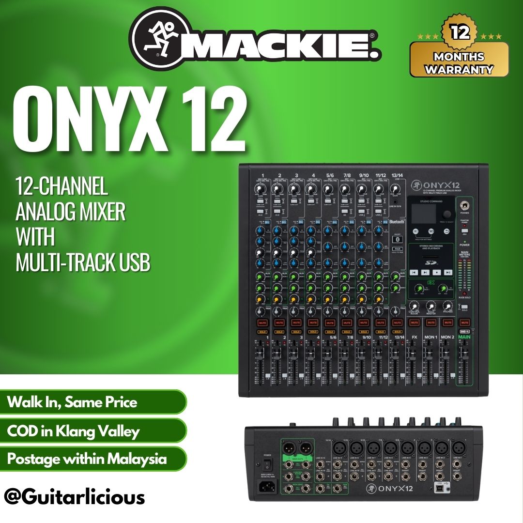 Mackie Onyx12 12-channel Analog Mixer with Multi-Track USB – GUITARLICIOUS