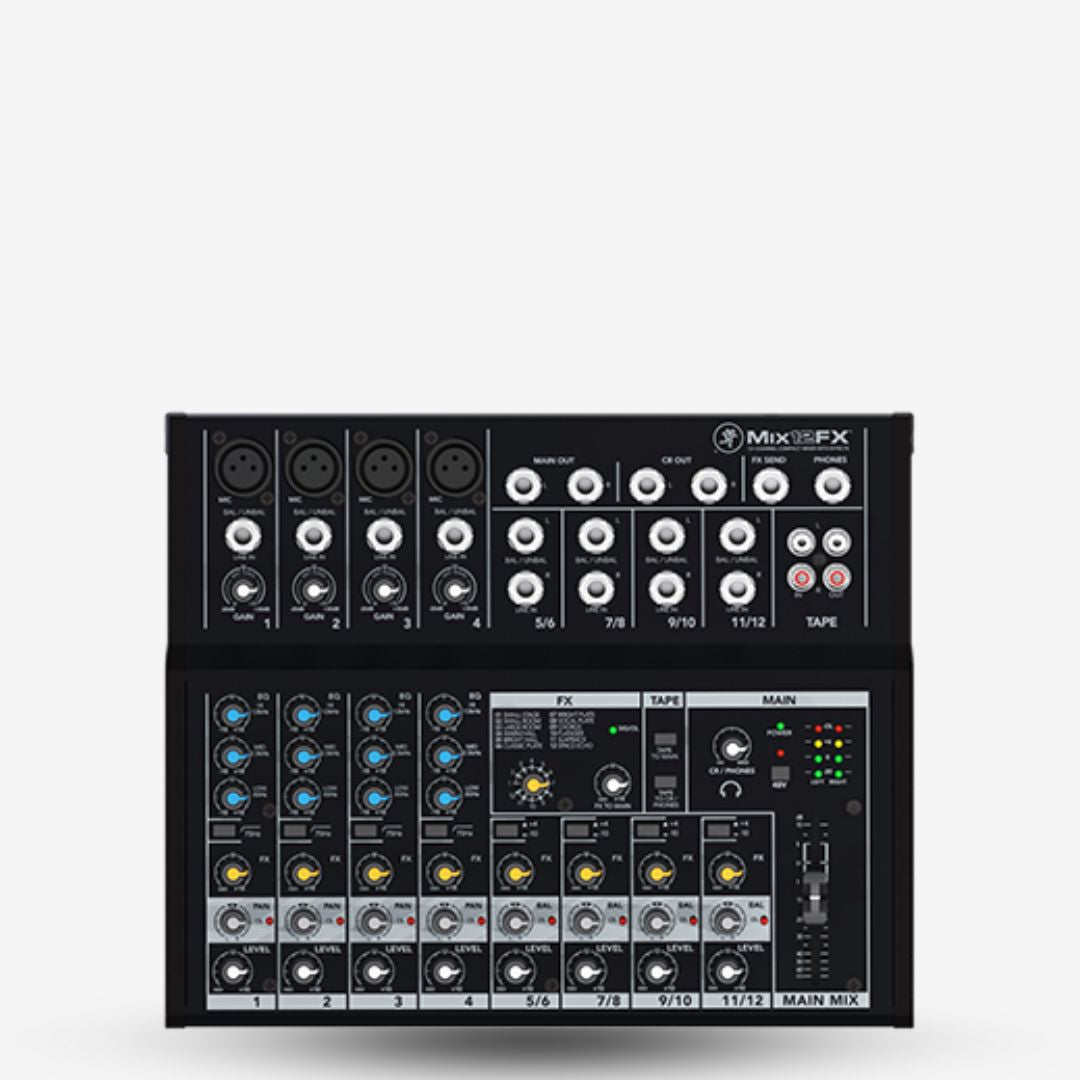 Mackie Mix12FX 12-Channel Compact Mixer with Effects (Mix-12 / MIX12 ...