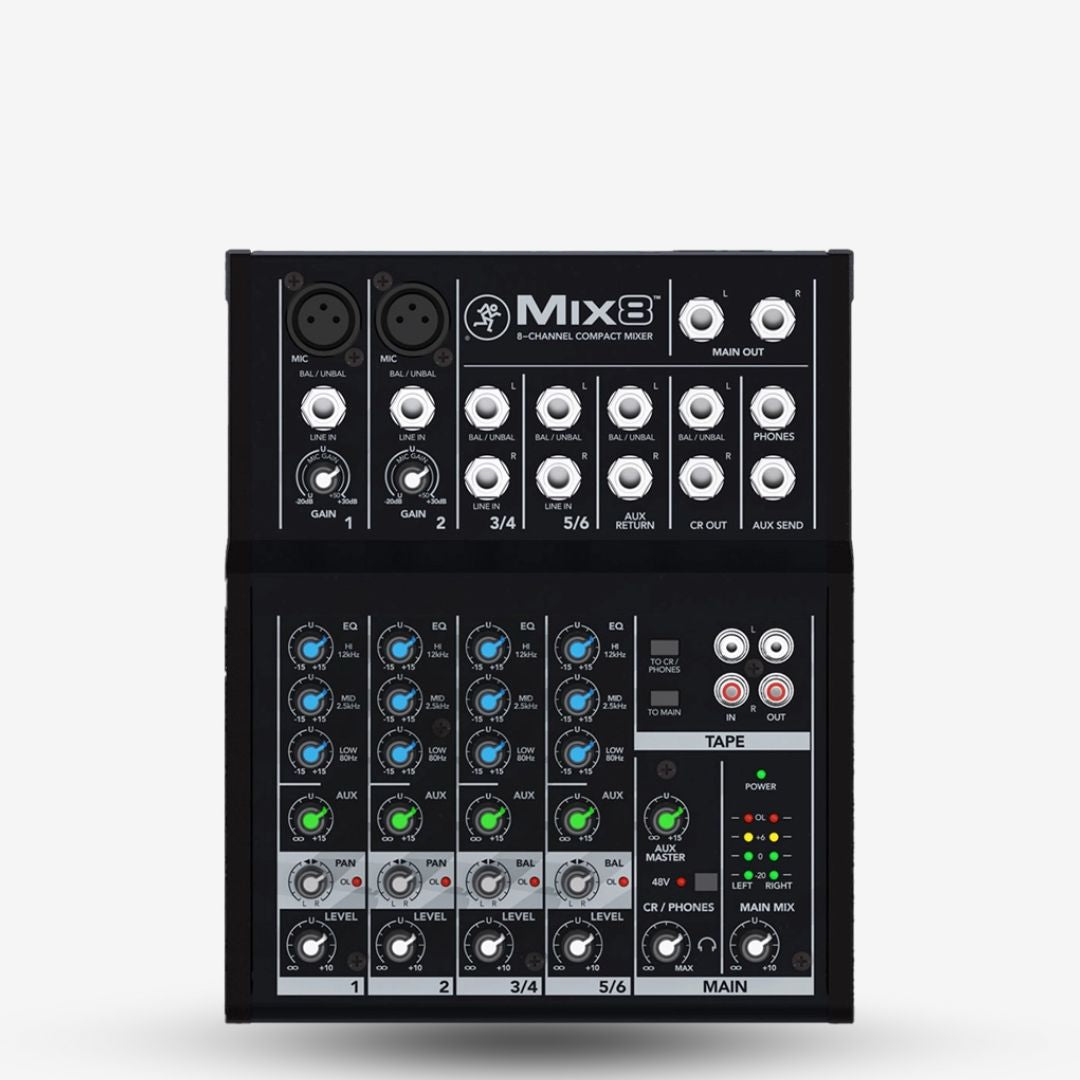 Mackie Mix8 8-channel Compact Mixer (Mix-8 / MIX8) – GUITARLICIOUS