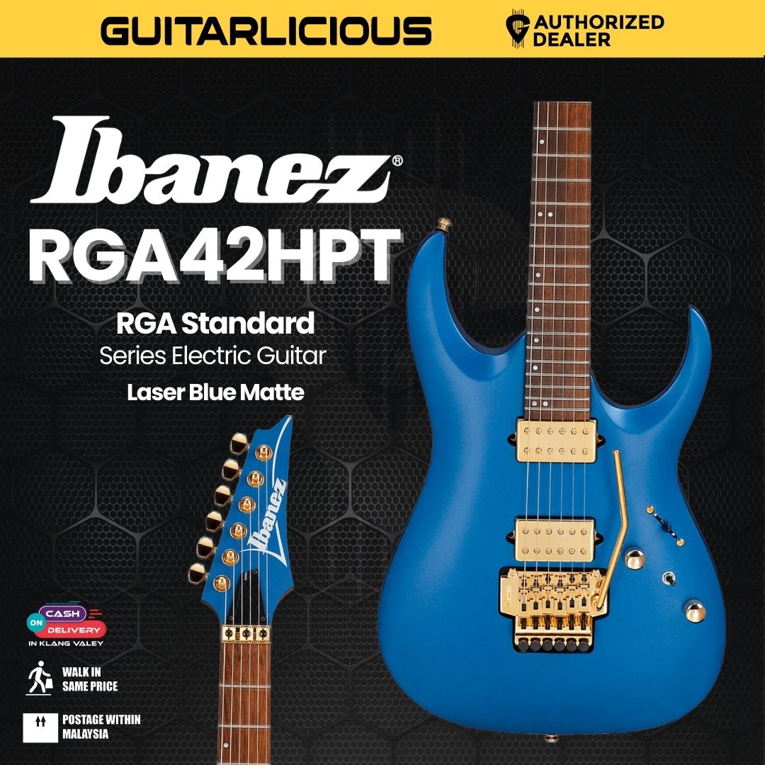 Ibanez RGA42HPT RGA Standard Series Electric Guitar - Laser Blue Matte ...
