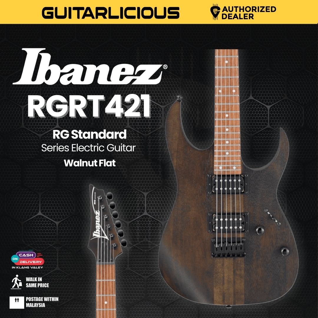 Ibanez RGRT421 RG Standard Series Electric Guitar - Walnut Flat | Neck ...