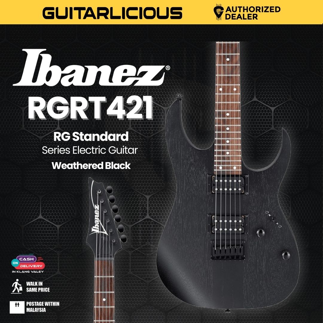 Ibanez RGRT421 RG Standard Series Electric Guitar - Weathered Black ...