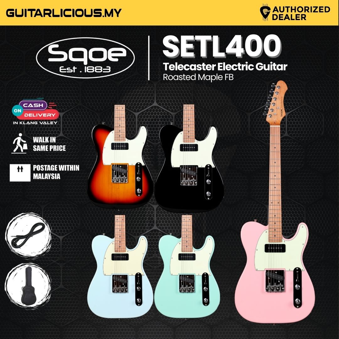 SQOE SETL400 Telecaster Body SS Electric Guitar Roasted Maple ...